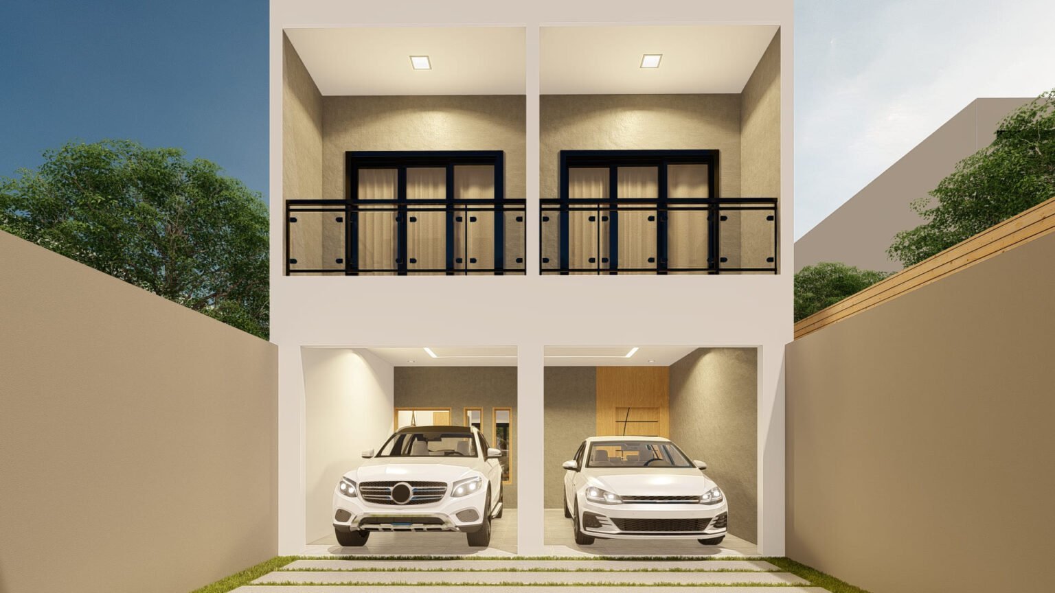 Planta de Casa Sobrado 6x25m 3 quartos - Planta na Mão